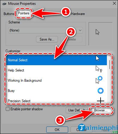 Changing Mouse Pointer Icon on Windows 11