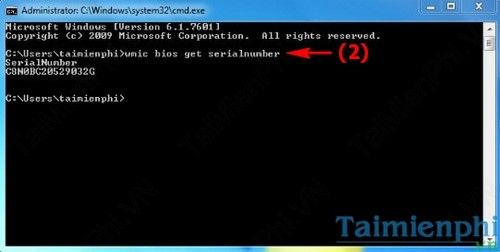 Check Laptop Serial Number Using CMD