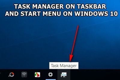 How to Pin Task Manager to Taskbar and Start Menu on Win 10