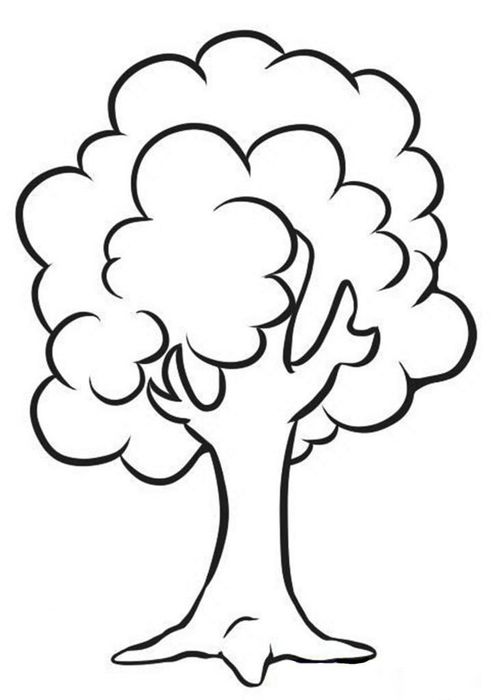 Coloring a Green Tree for Kids