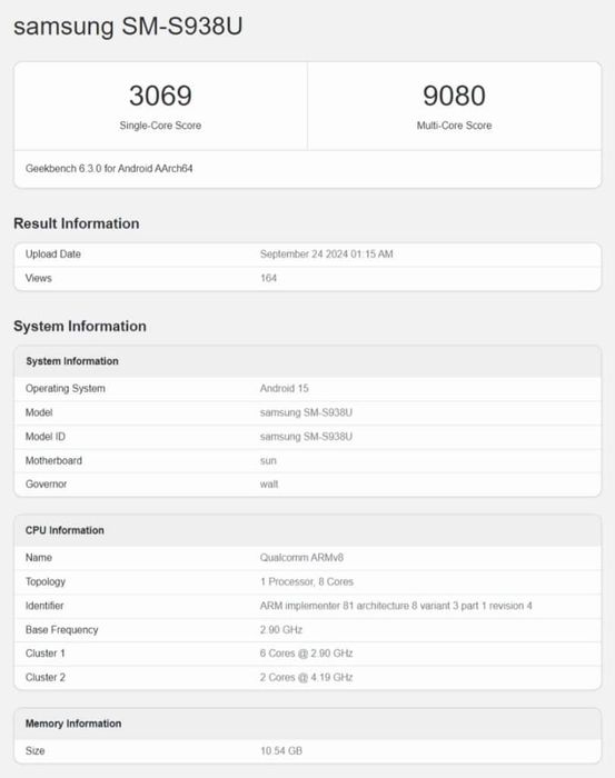 Snapdragon 8 Gen 4 cho Galaxy S25 Ultra được tiết lộ trên Geekbench