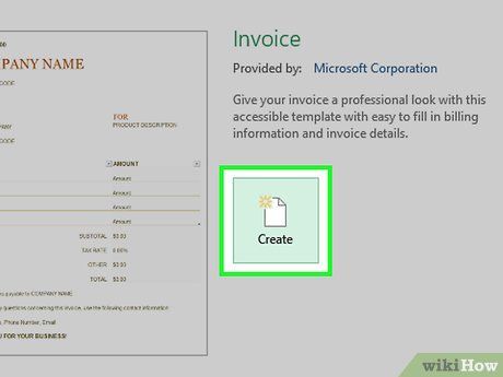 Creating Invoices in Excel – Mytour