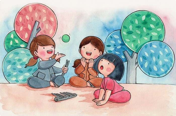 50+ Beautiful Illustrations of Traditional Folk Games