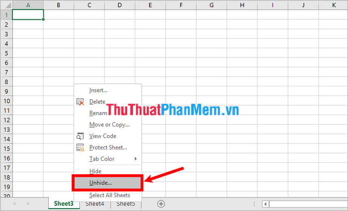 Revealing Hidden Sheet Tabs in Excel