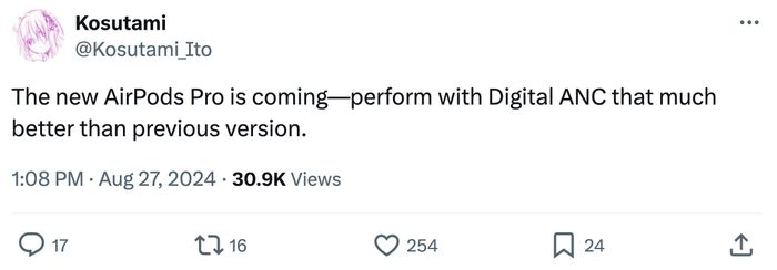 AirPods Pro 3 dự kiến sẽ được giới thiệu vào đầu năm 2025 với một diện ...