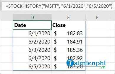 Introducing Microsoft's New Excel Function: STOCKHISTORY